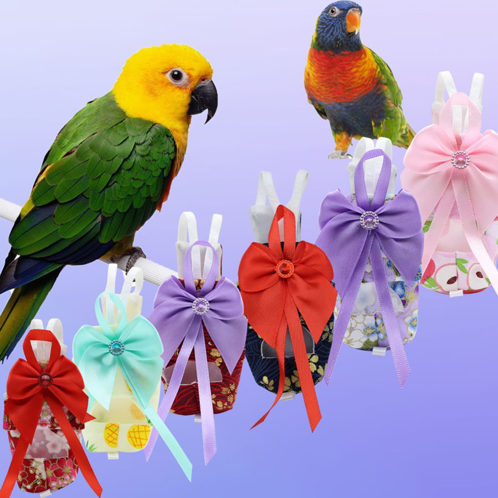 Sunjoy Tech Parrot Suit with Large Bowtie,Colourful Printed Bird Flight ...
