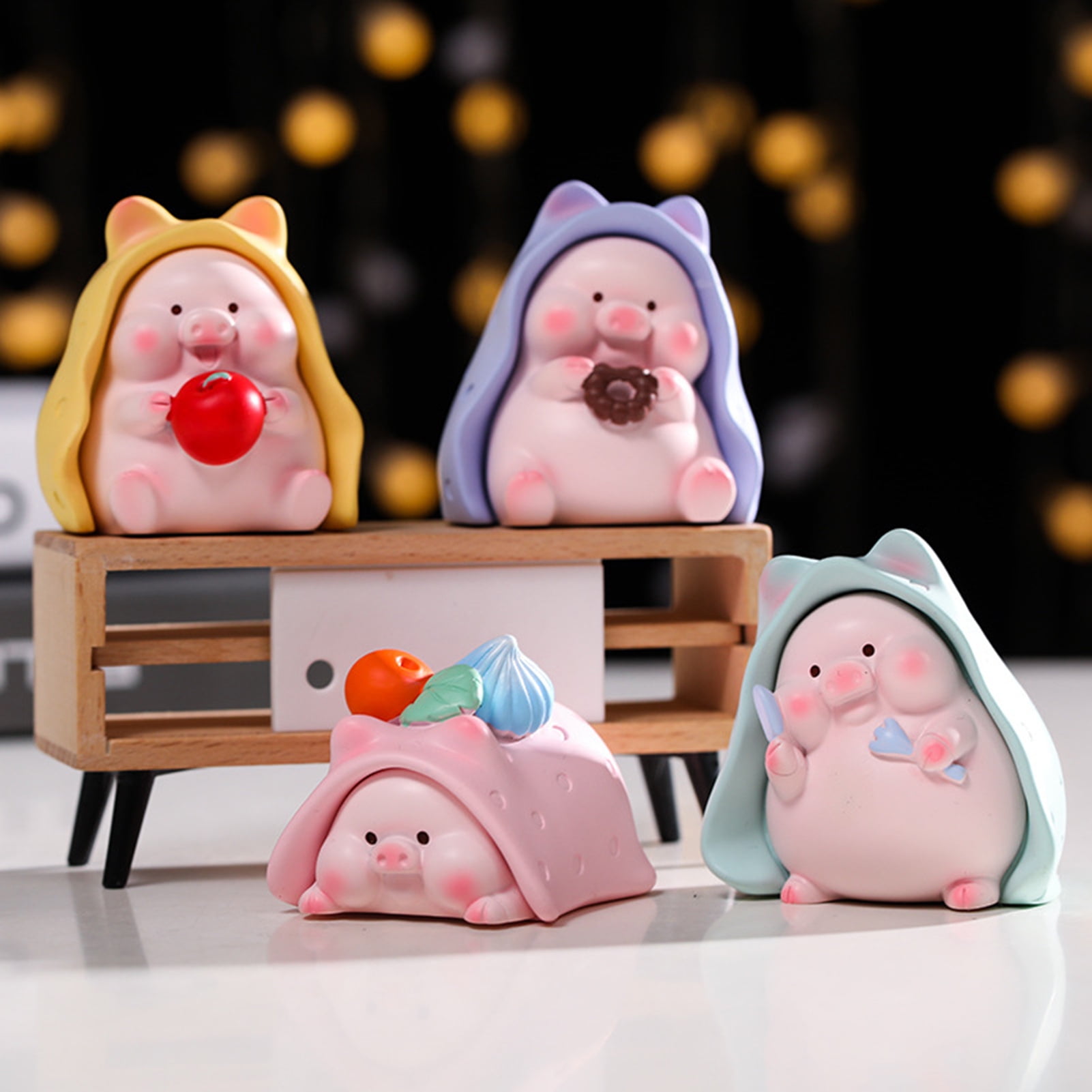 Sunjoy Tech Pig Ornament Smooth Surface Cartoon Shape Vivid Posture Non ...