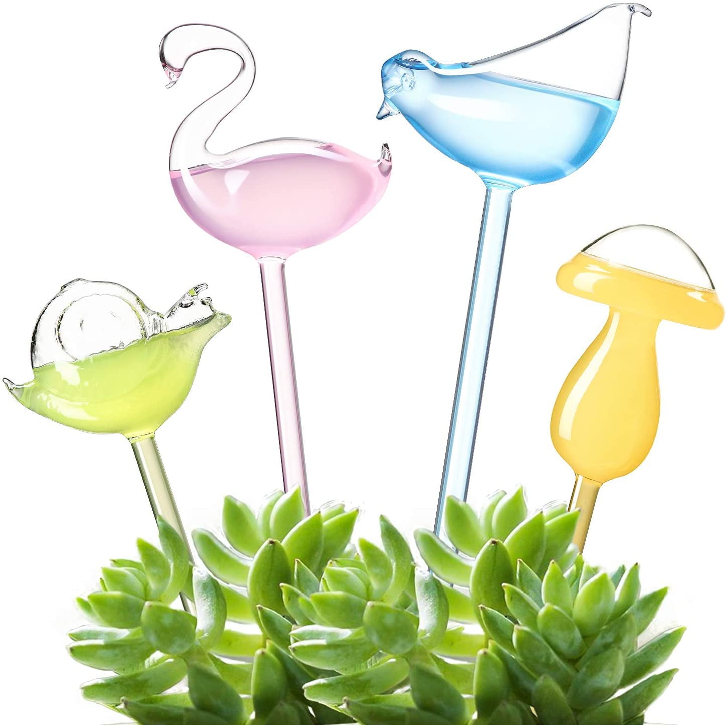 Sunjoy Tech Plant Waterer Self Watering Bulbs, Hand Blown Clear Glass ...