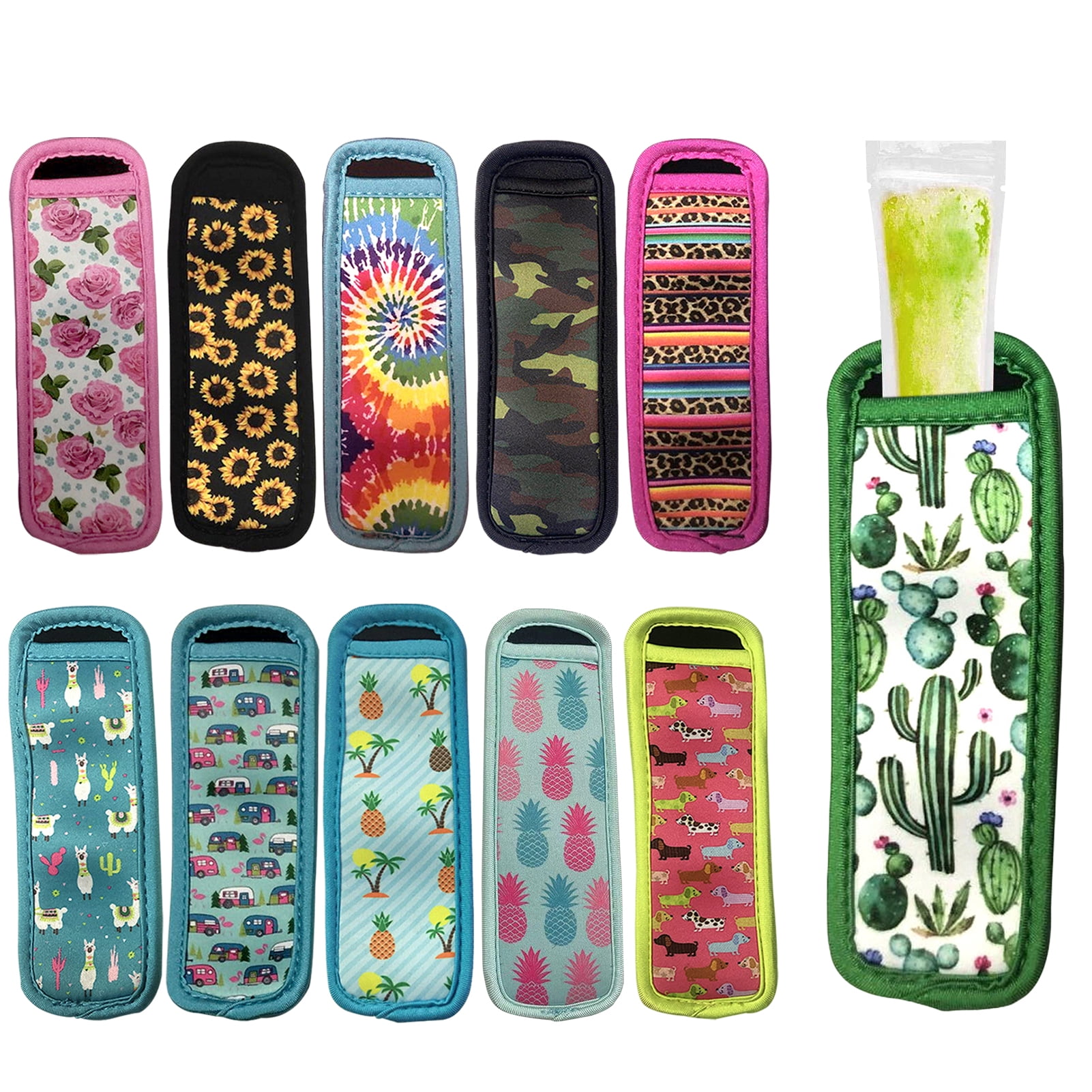 Sunjoy Tech Popsicle Cover Reusable Popsicle Holder Flexible Popsicle ...