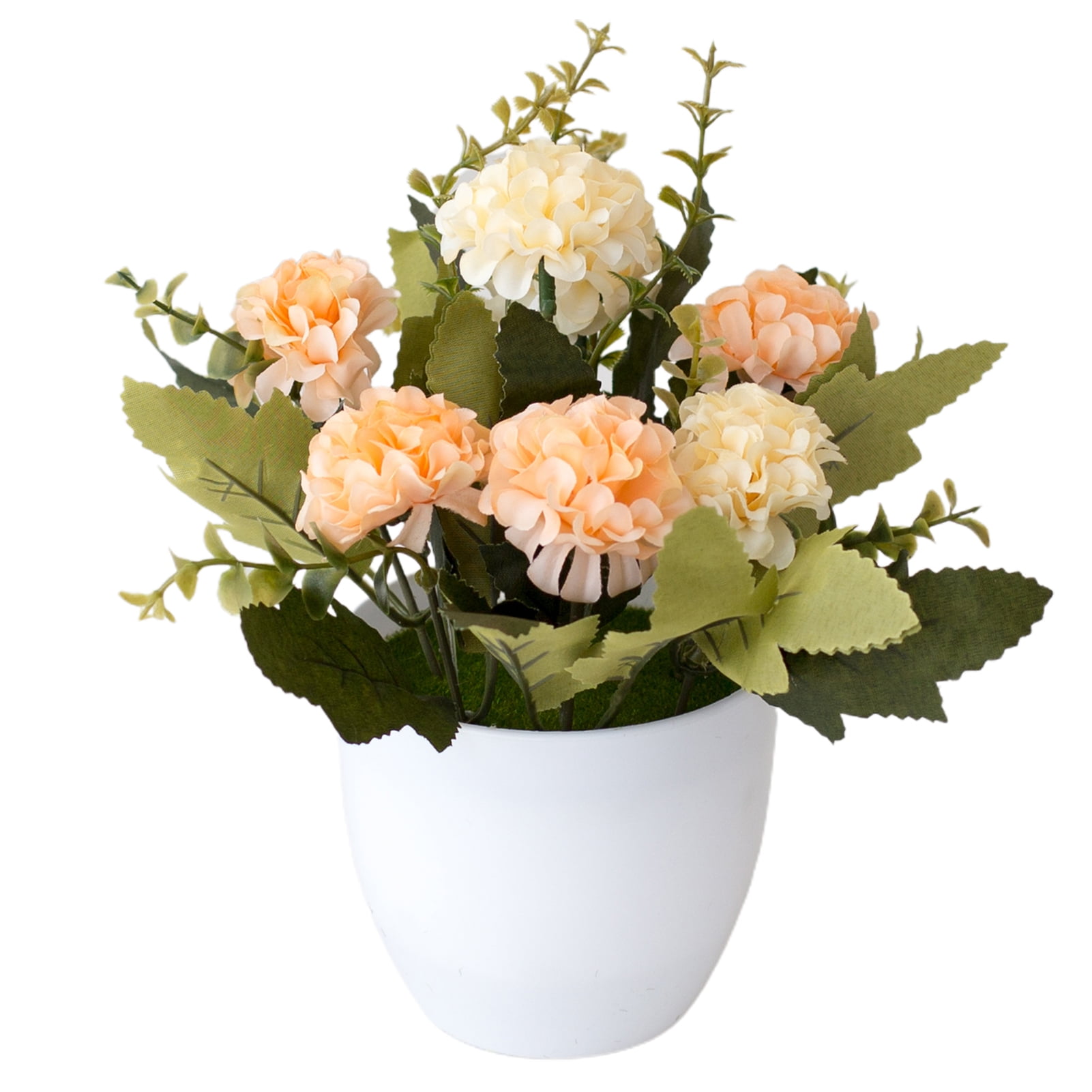Sunjoy Tech Potted Artificial Flowers Fake Hydrangea Flowers in Pots ...