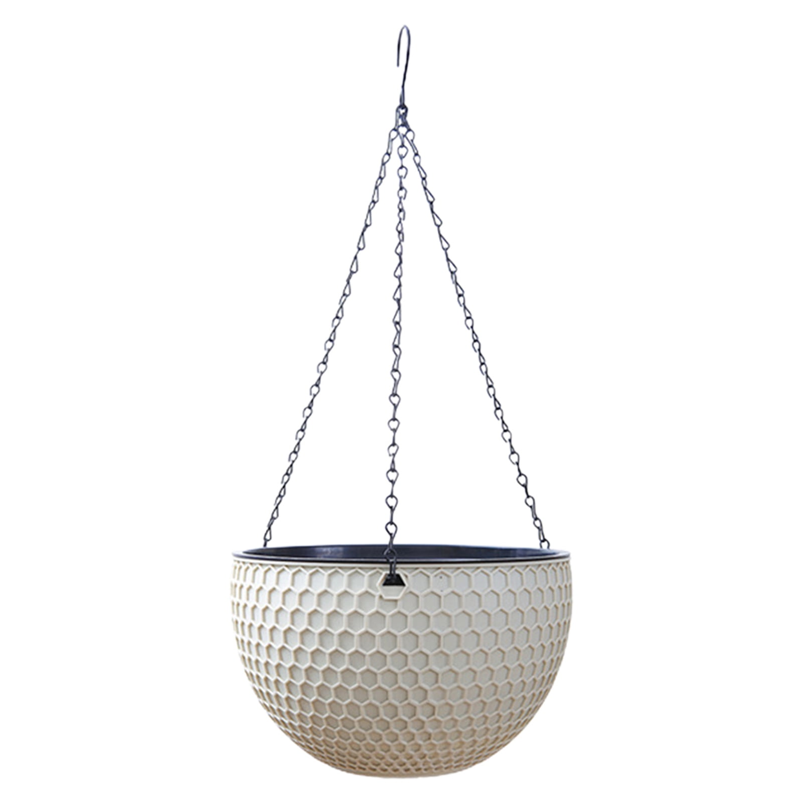 Sunjoy Tech Resin Round Hanging Planter Baskets for Indoor and Outdoor ...