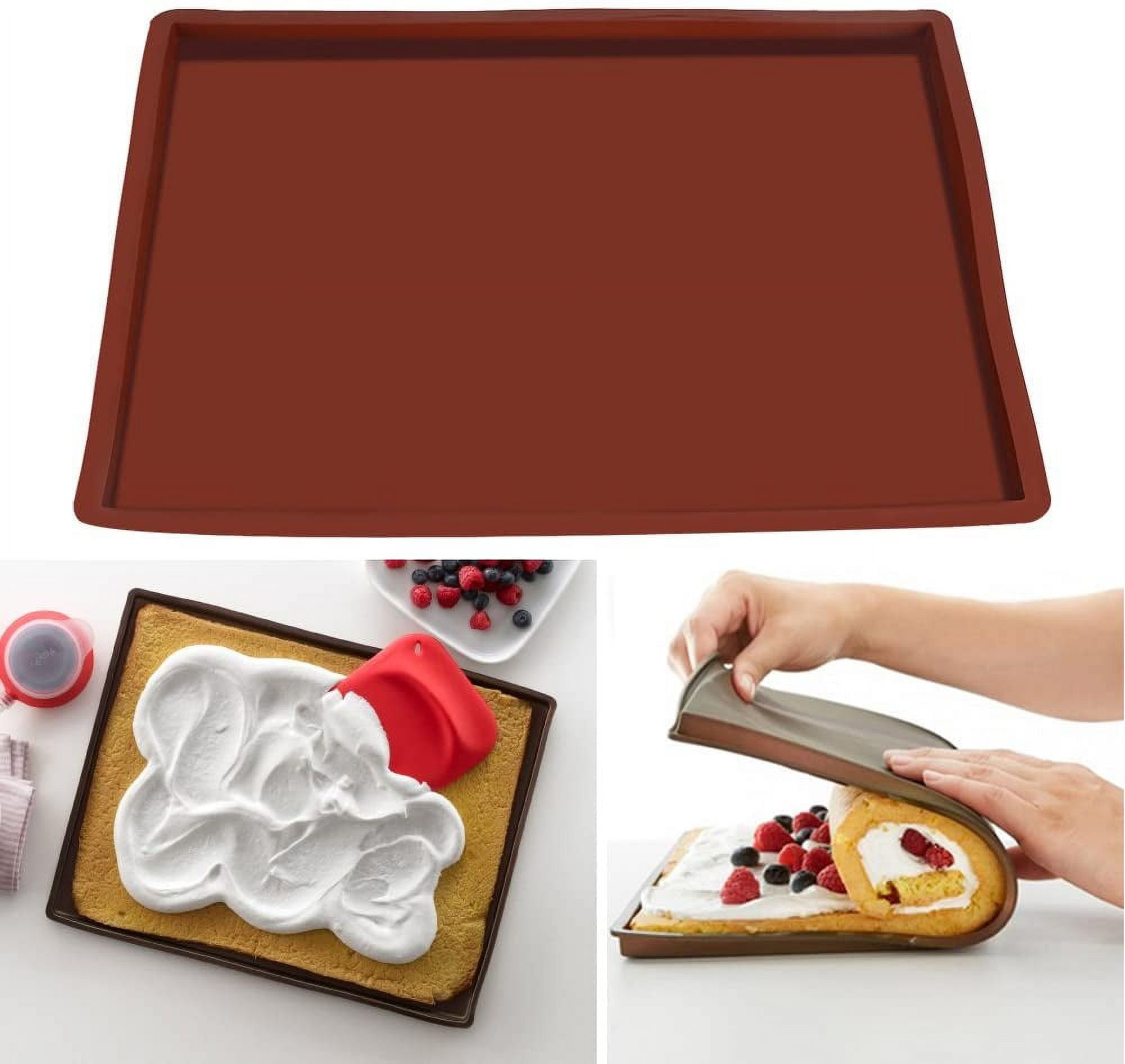 Sunjoy Tech Non-Stick Silicone Baking Pad, Flexible Tray for Cookies ...