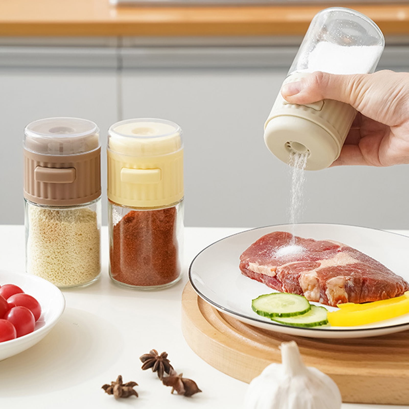 Sunjoy Tech Salt Shaker Clear Precise Control Quantitative Each Press 0 ...