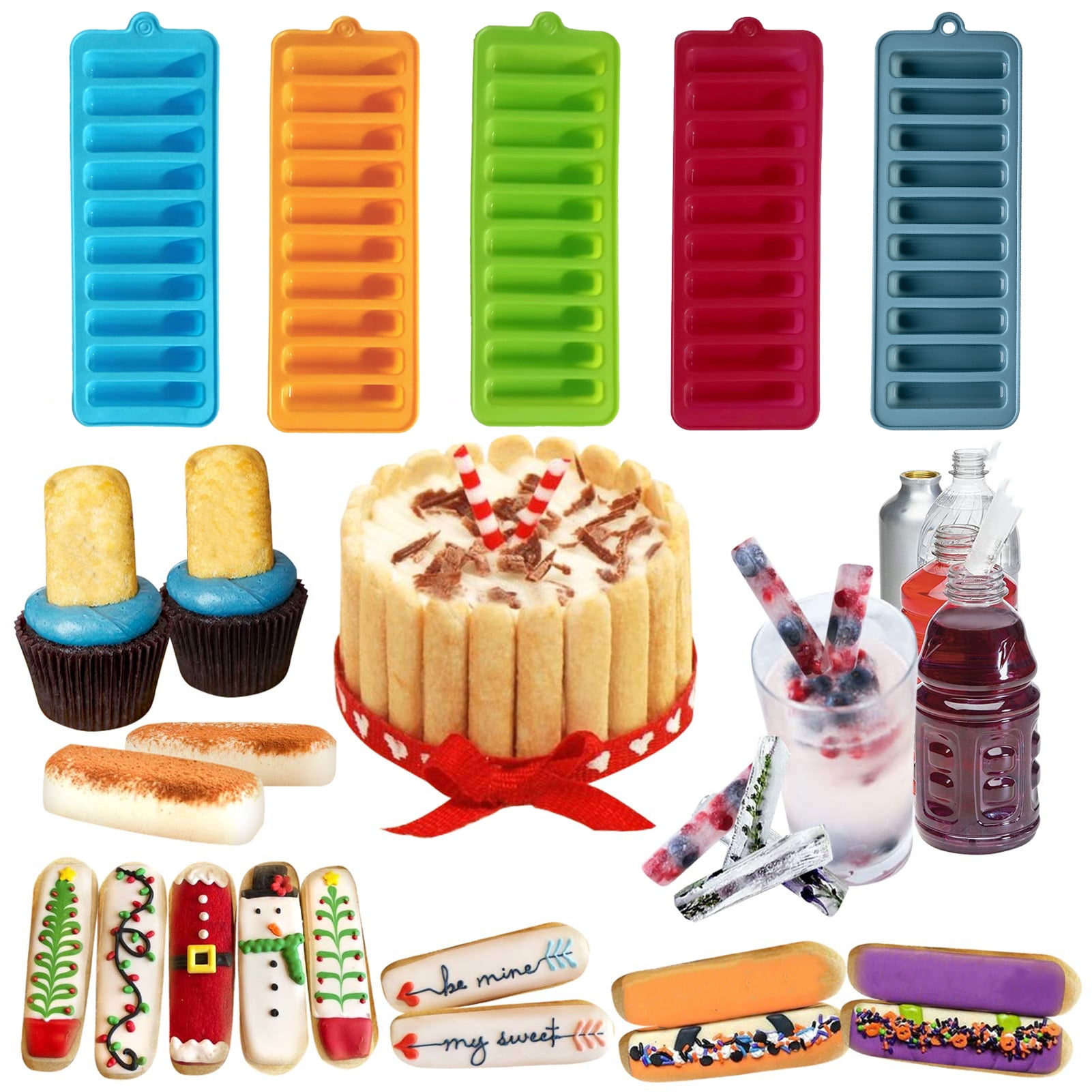 Sunjoy Tech Silicone Chocolate Mold Ice Cube Tray 20ml Capacity Easy ...