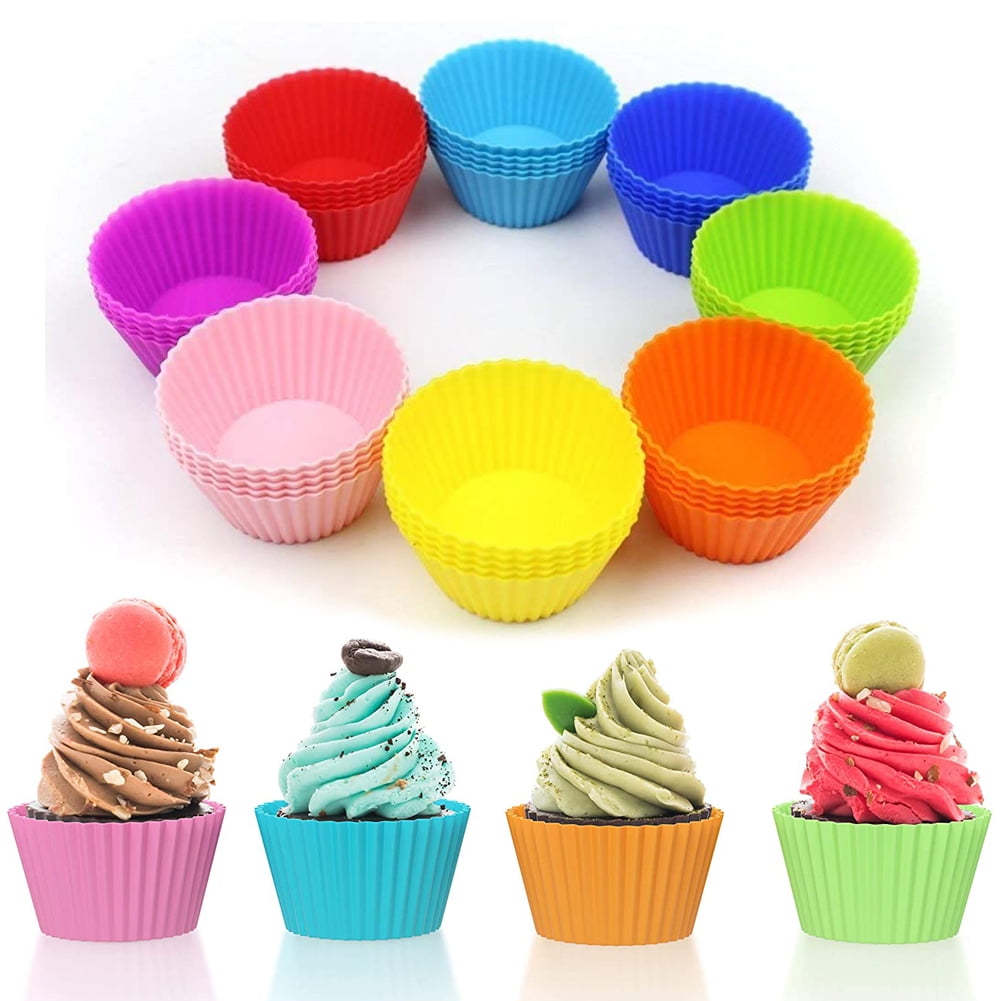 Sunjoy Tech Silicone Cupcake Liners Reusable Baking Cups Nonstick Easy ...