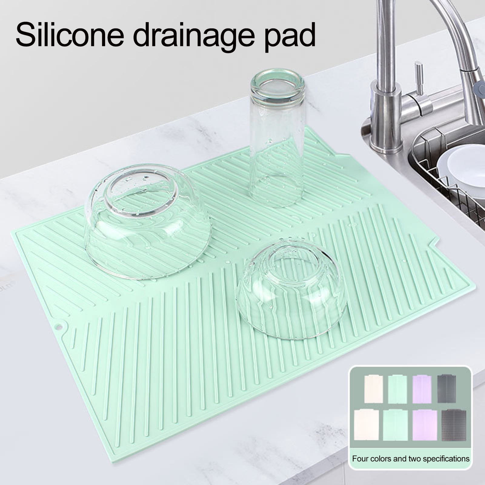 Sunjoy Tech Silicone Kitchen Countertop Drainage Mat Heat Resistant Non ...