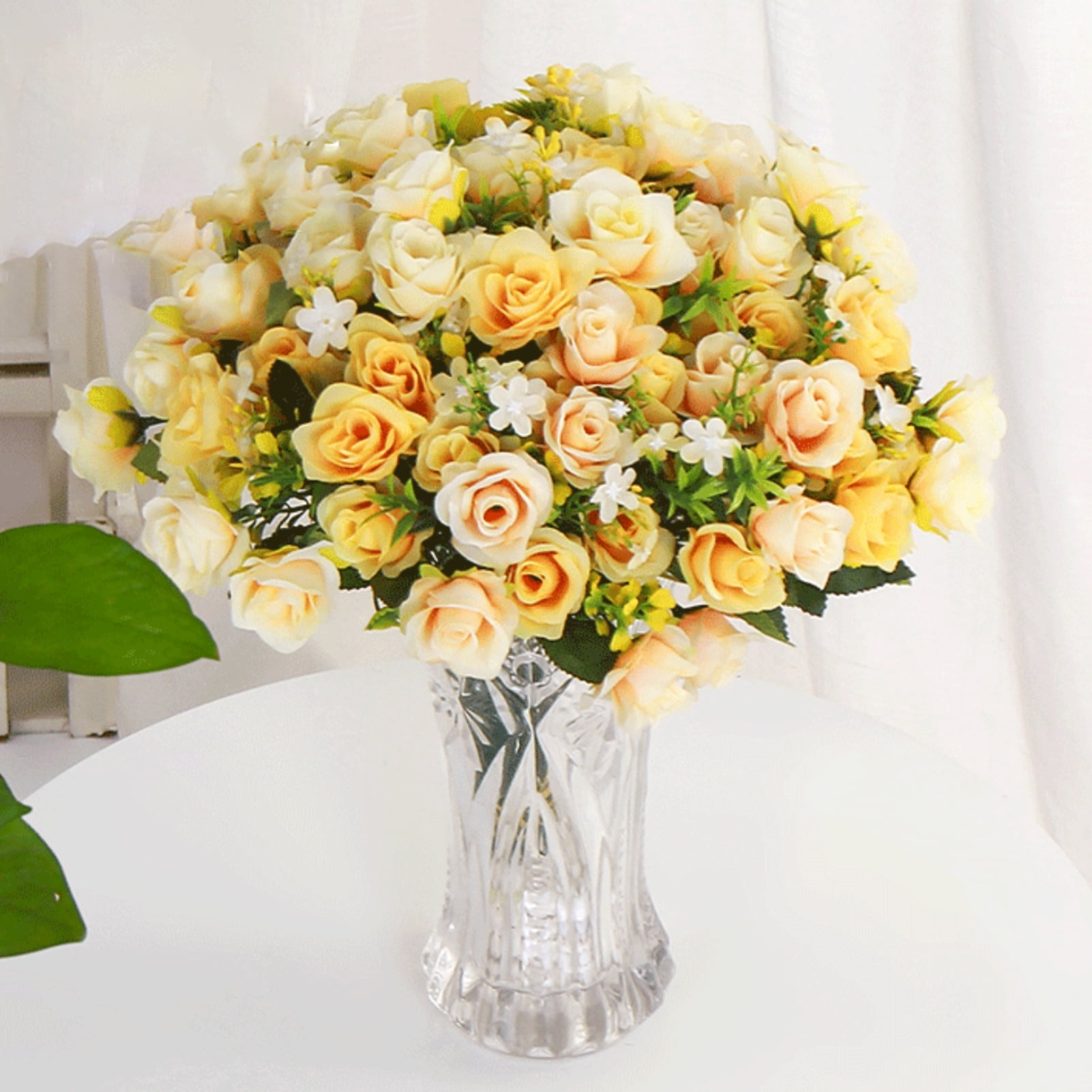 Sunjoy Tech Simulation Fake Rose Not Wither Realistic Anti-fade ...