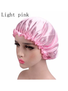 Womens Soft Pure Satin Silk Sleeping Caps Night Sleep Hats Hair Scarves ...
