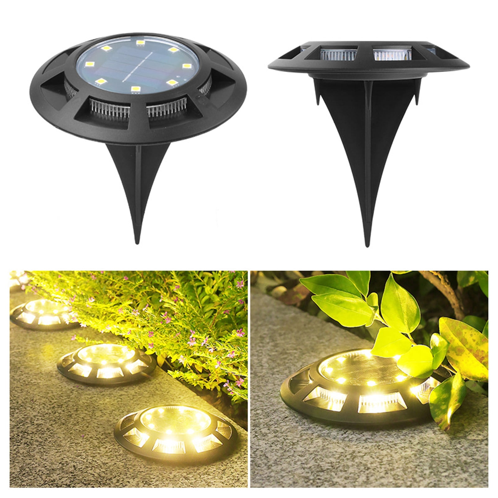 Sunjoy Tech Solar Powered Ground Light 16 LEDs Outdoor Lawn Lights ...