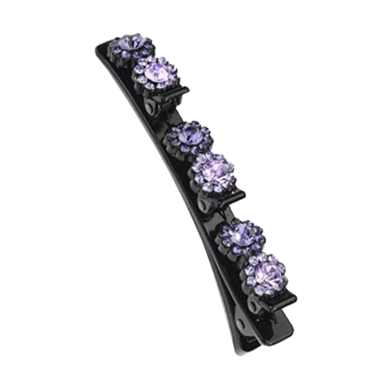 Sunjoy Tech Sparkling Crystal Stone Braided Hair Clips, Double Bangs ...