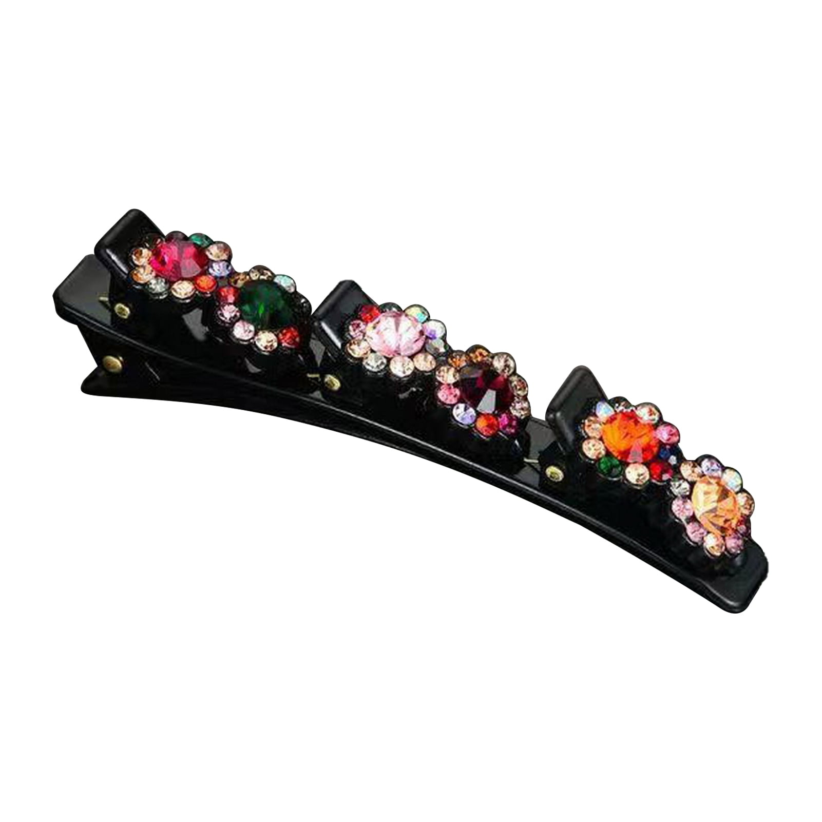 Sunjoy Tech Sparkling Crystal Stone Braided Hair Clips, Double Bangs ...