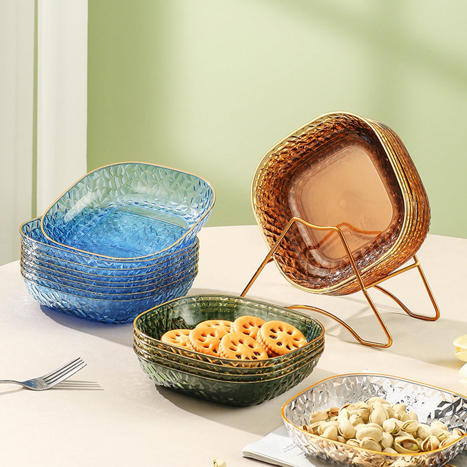 Sunjoy Tech Spit Bone Dish Multi-function Thickened Base Light Luxury ...