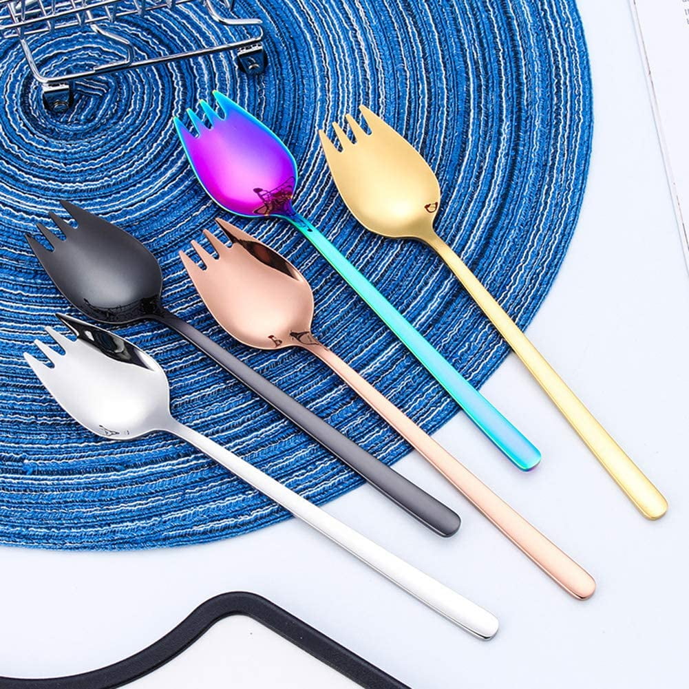 Sunjoy Tech Stainless Steel Sporks, Fork Spoon 2 in 1 for Everyday Use ...