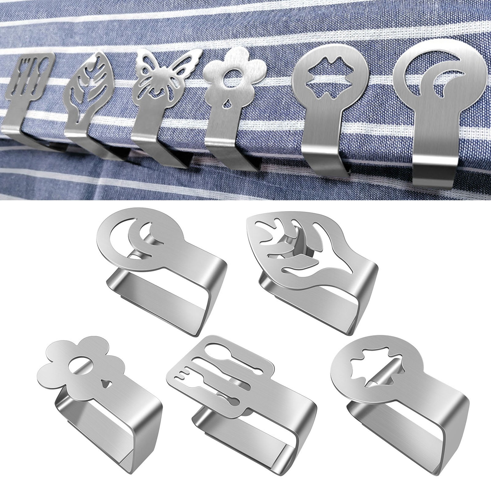 Sunjoy Tech Stainless Steel Tablecloth Clip Secure Durable Fixing Anti ...