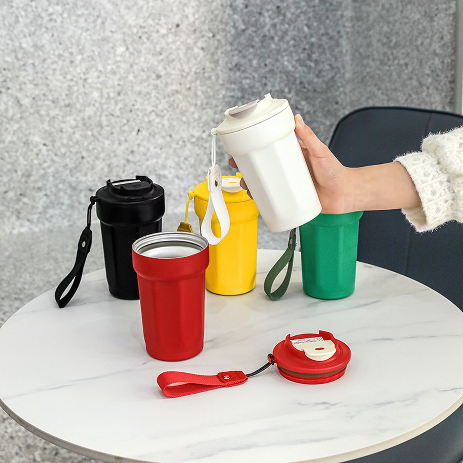 Sunjoy Tech Stainless Steel Vacuum Insulated Coffee Cup Smooth Edge ...
