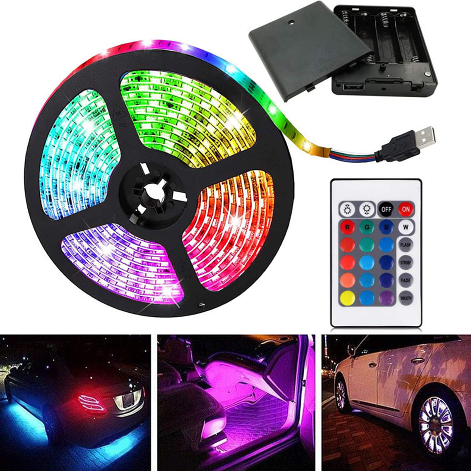 Sunjoy Tech Strip Light LED Improve Ambience Vibrant Colors Color ...