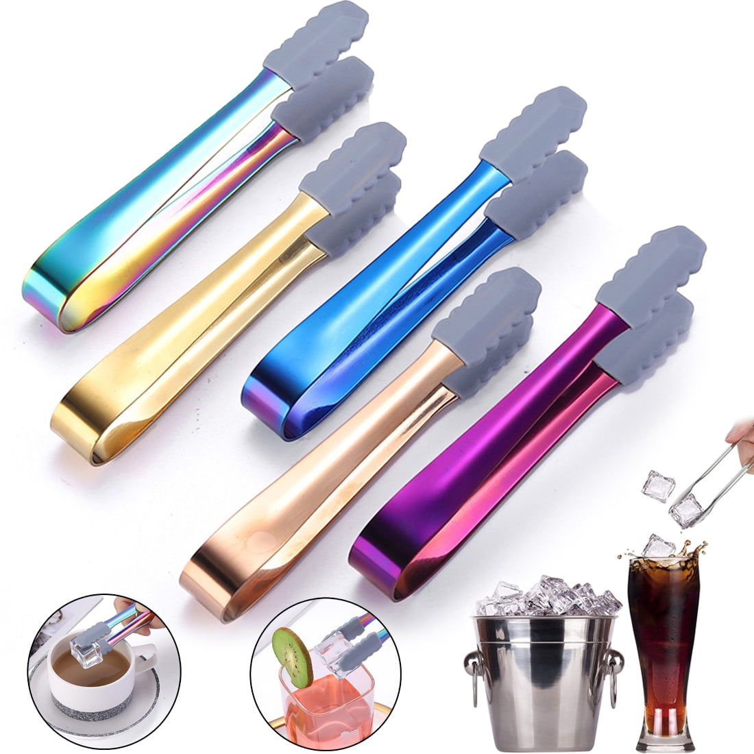 Sunjoy Tech Sugar Tongs,Ice Tongs, Stainless Steel Mini Serving Tongs ...