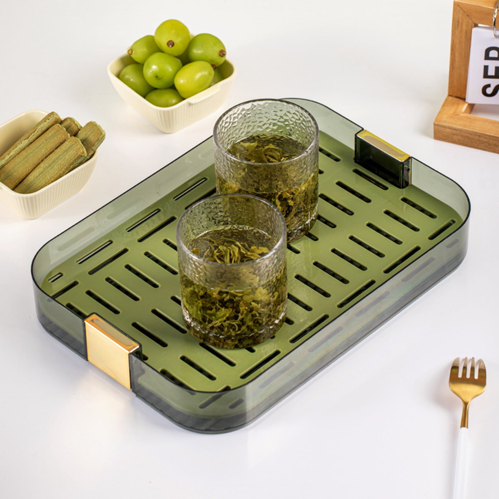 Sunjoy Tech Teaware Storage Plate Water Storage Tea Tray Rectangle ...