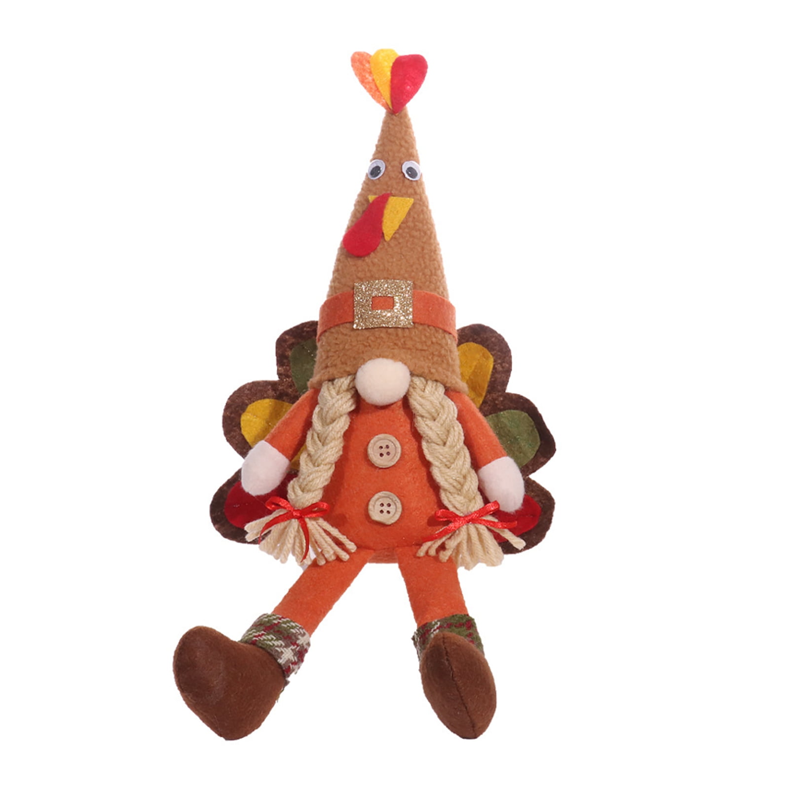 Sunjoy Tech Thanksgiving Plush Doll Turkey Hat Whisker/Braid Couple ...