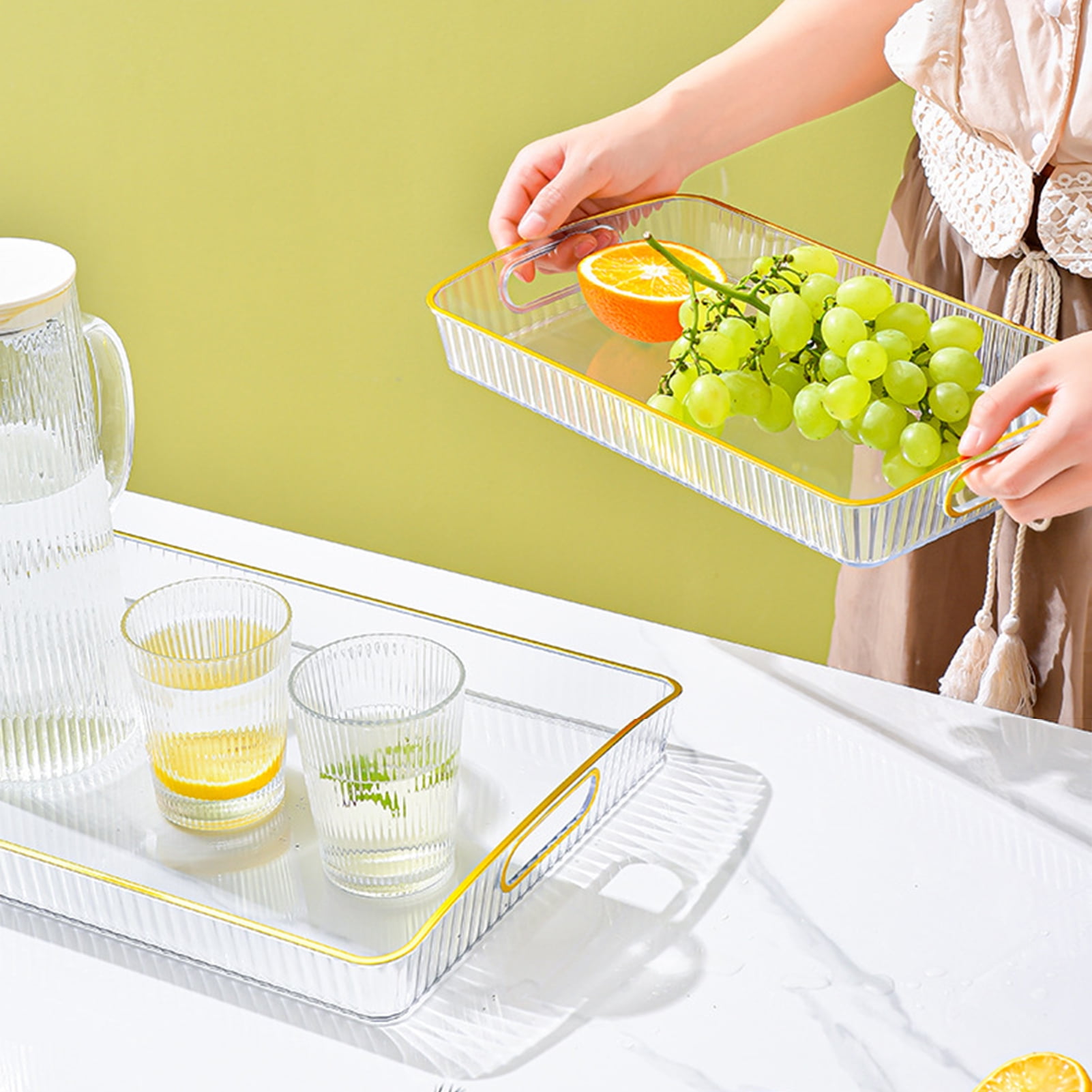 Sunjoy Tech Tray Serving Tray with Handles Tea Tray Diner Party Home ...