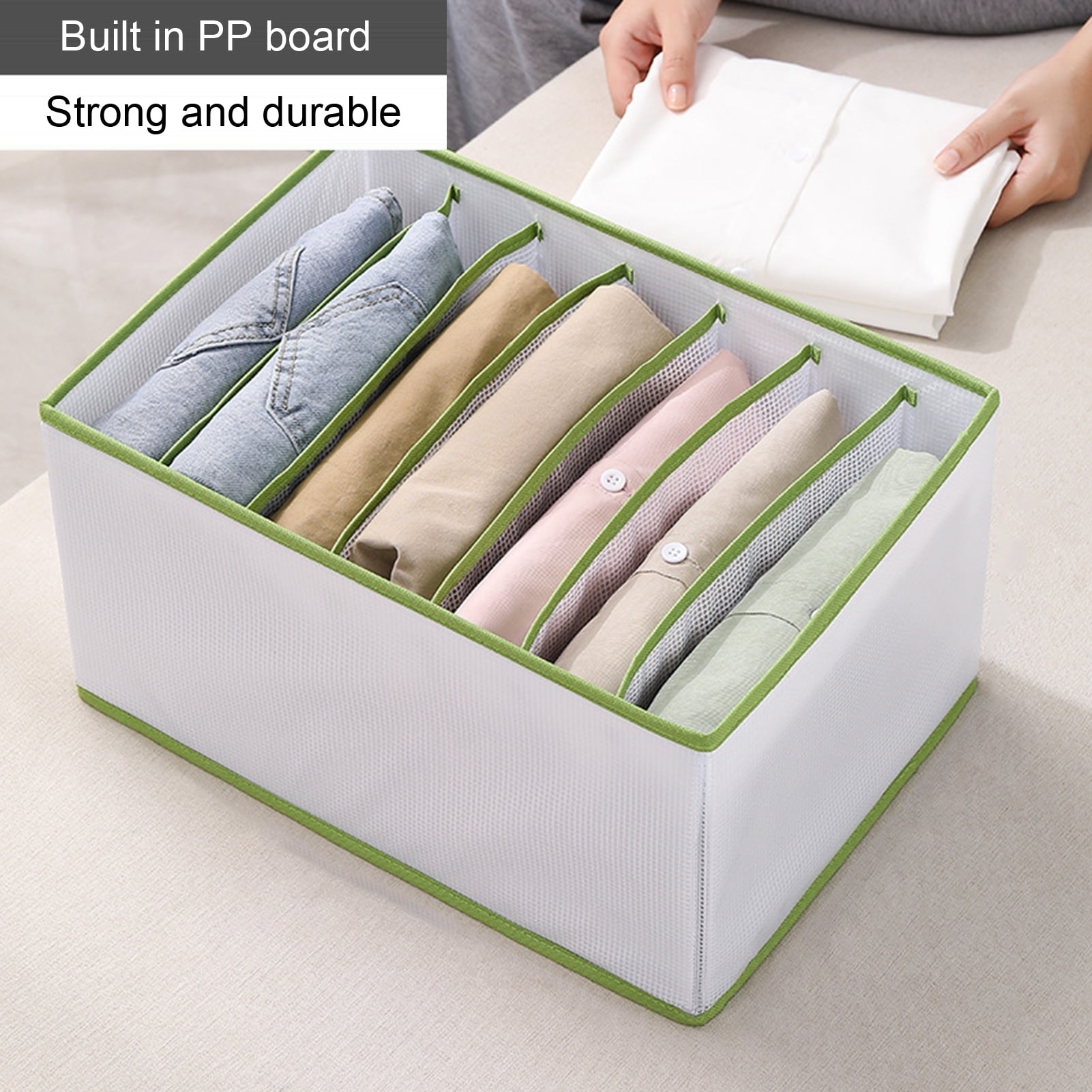 Sunjoy Tech Wardrobe Clothes Organizer 7 Grids, Closet Storage Baskets ...