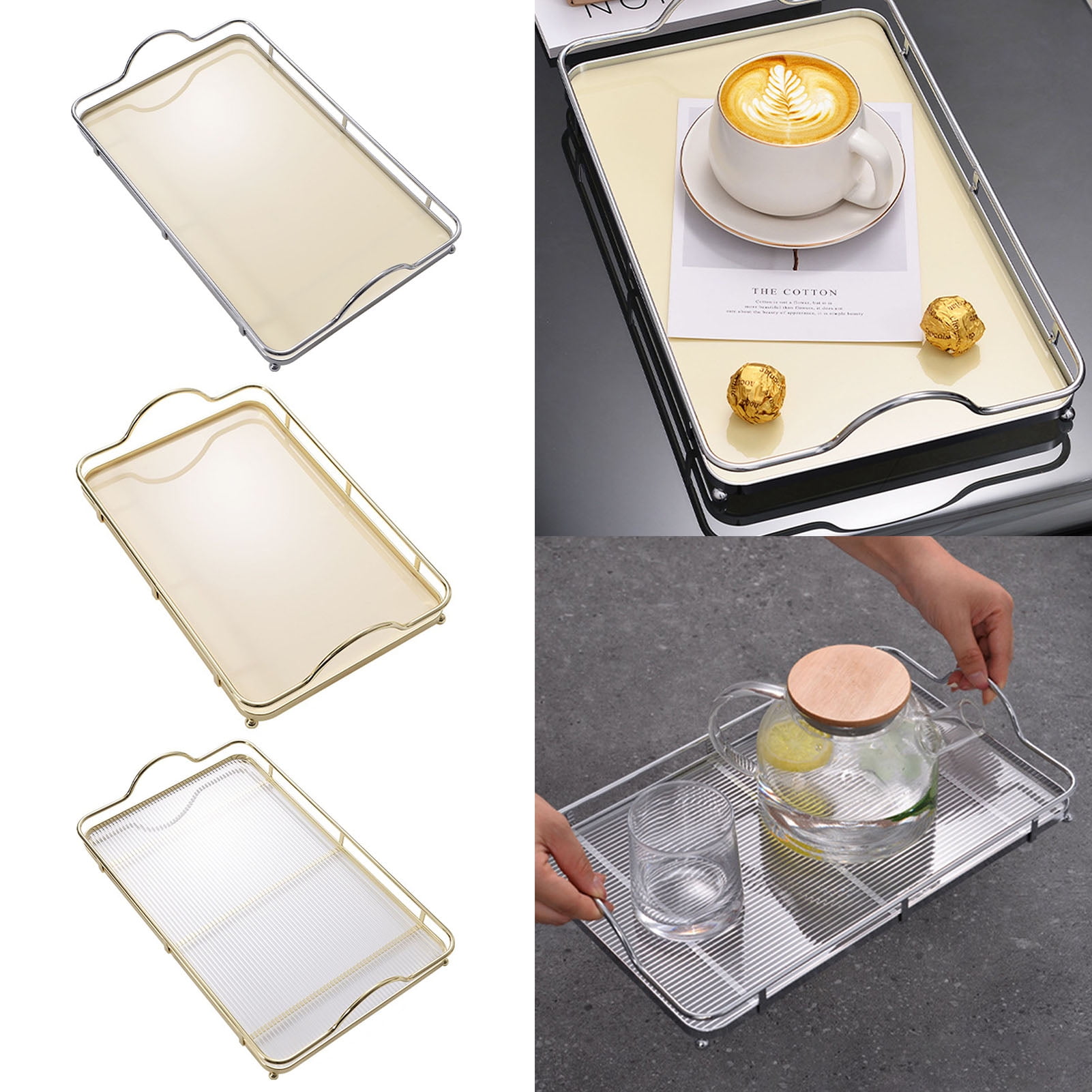 Sunjoy Tech Water Cups Large Rectangle Tray with Sturdy Handles ...