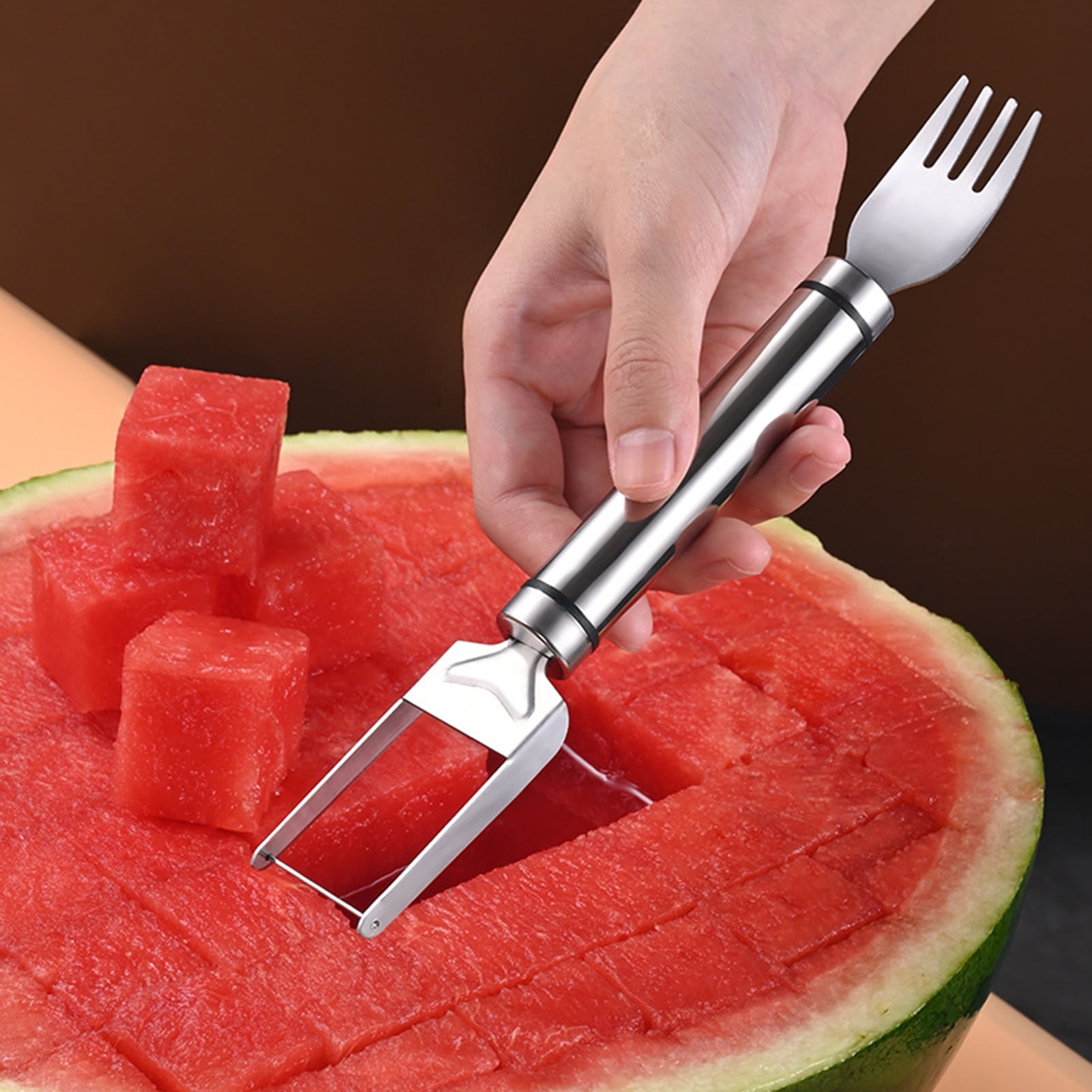Sunjoy Tech Watermelon Cutter Slicer Tool Stainless Steel 2-In-1 Fruit ...