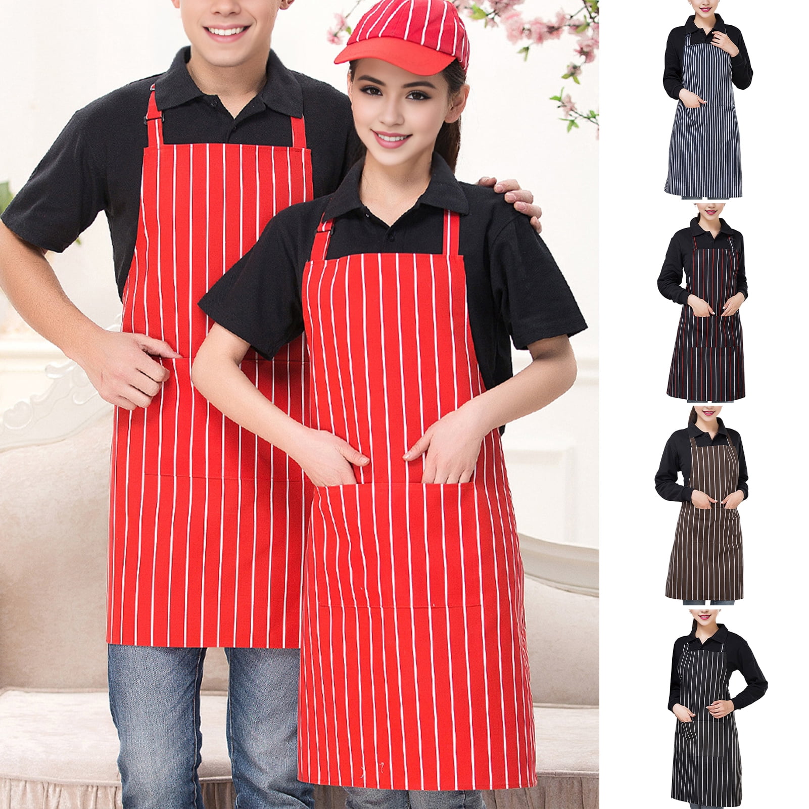 Sunjoy Tech Waterproof Cleaning Bib Apron Stripe Design Adjustable ...