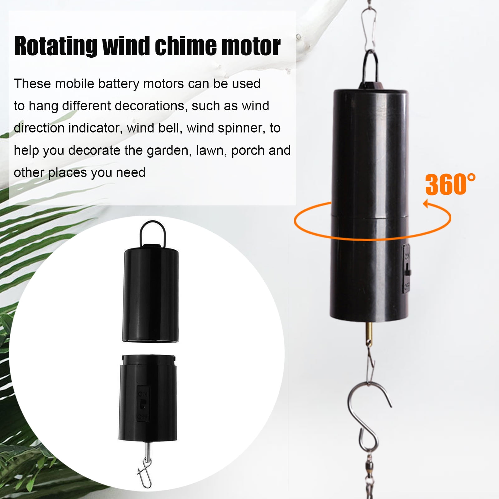 Sunjoy Tech Wind Spinner Motor Battery Operated Heavy Duty Easy to Hang ...