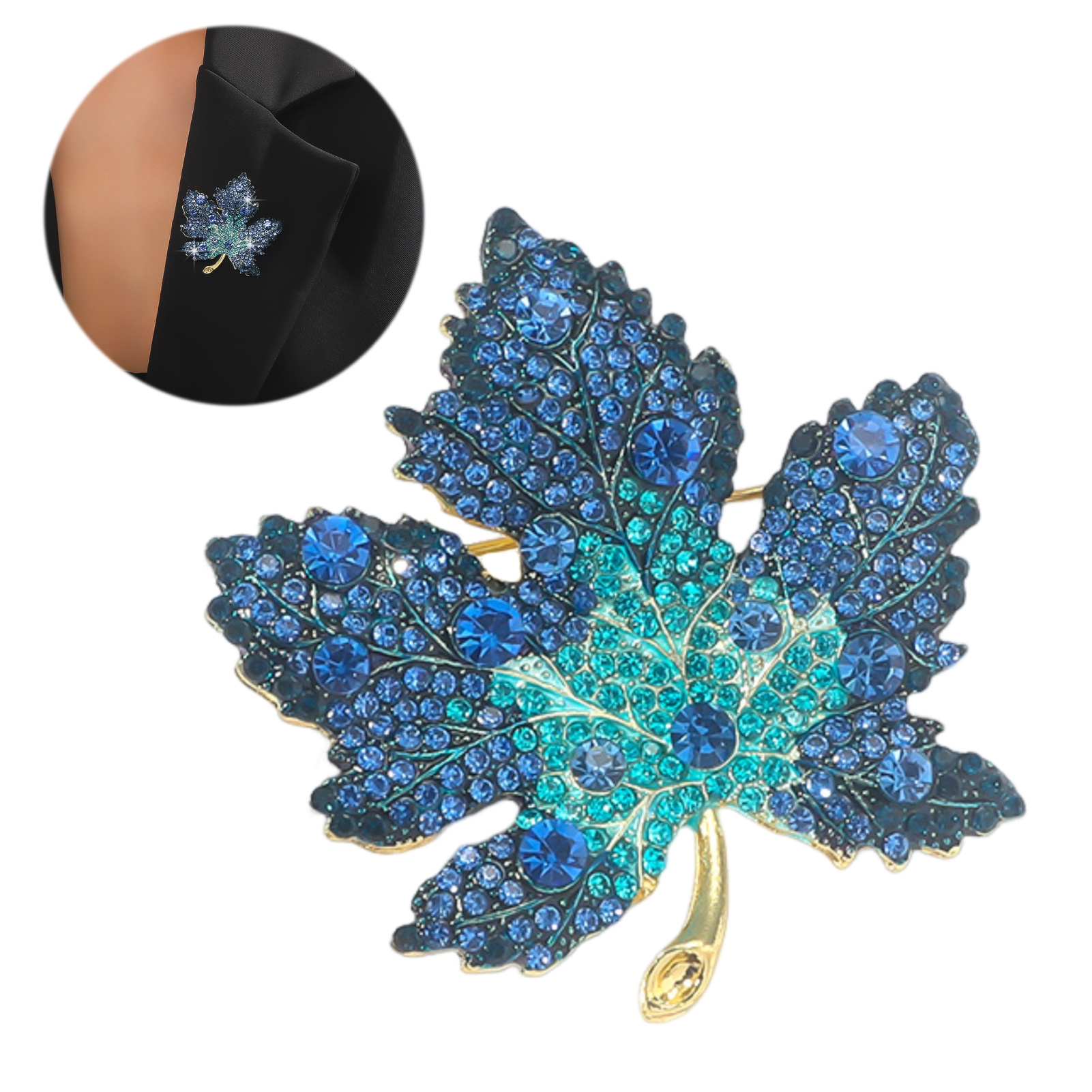 Sunjoy Tech Women Brooch Maple Shape Collar Pin Party Evening Wear Clothes Pin Bag Scarf Sweater ...