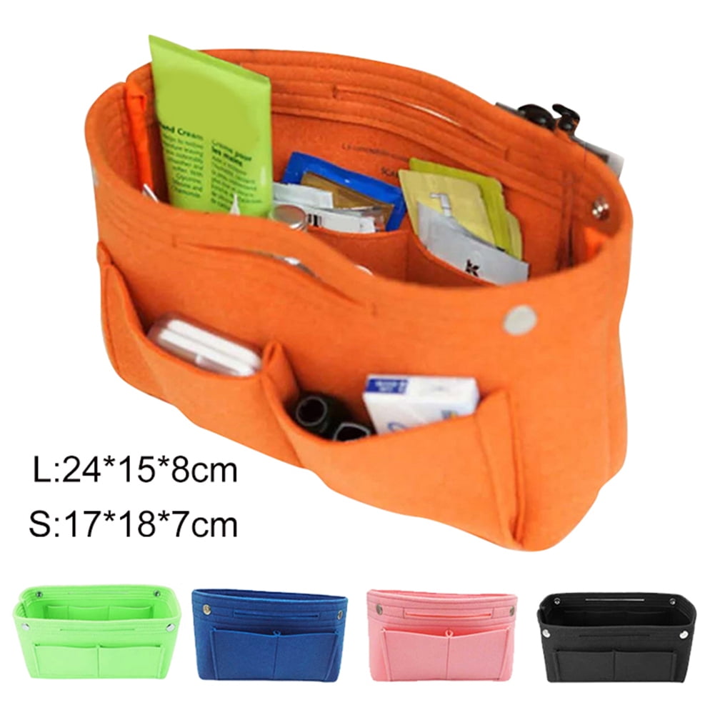Sunjoy Tech Women Portable Solid Color Felt Multi Pockets Cosmetic ...