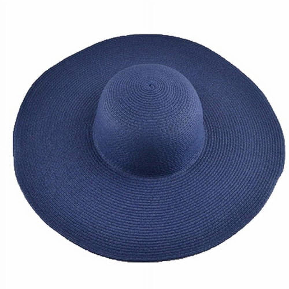 Sunjoy Tech Womens Wide Brim Straw Hat Big Floppy Foldable Roll Up Cap