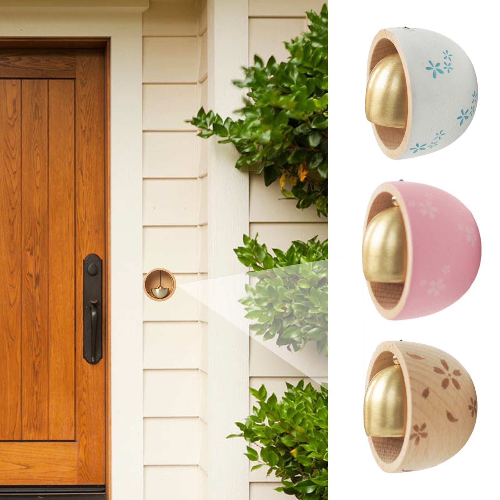 Sunjoy Tech Wooden Doorbell Crisp Sound Punch Free Simple Installation ...