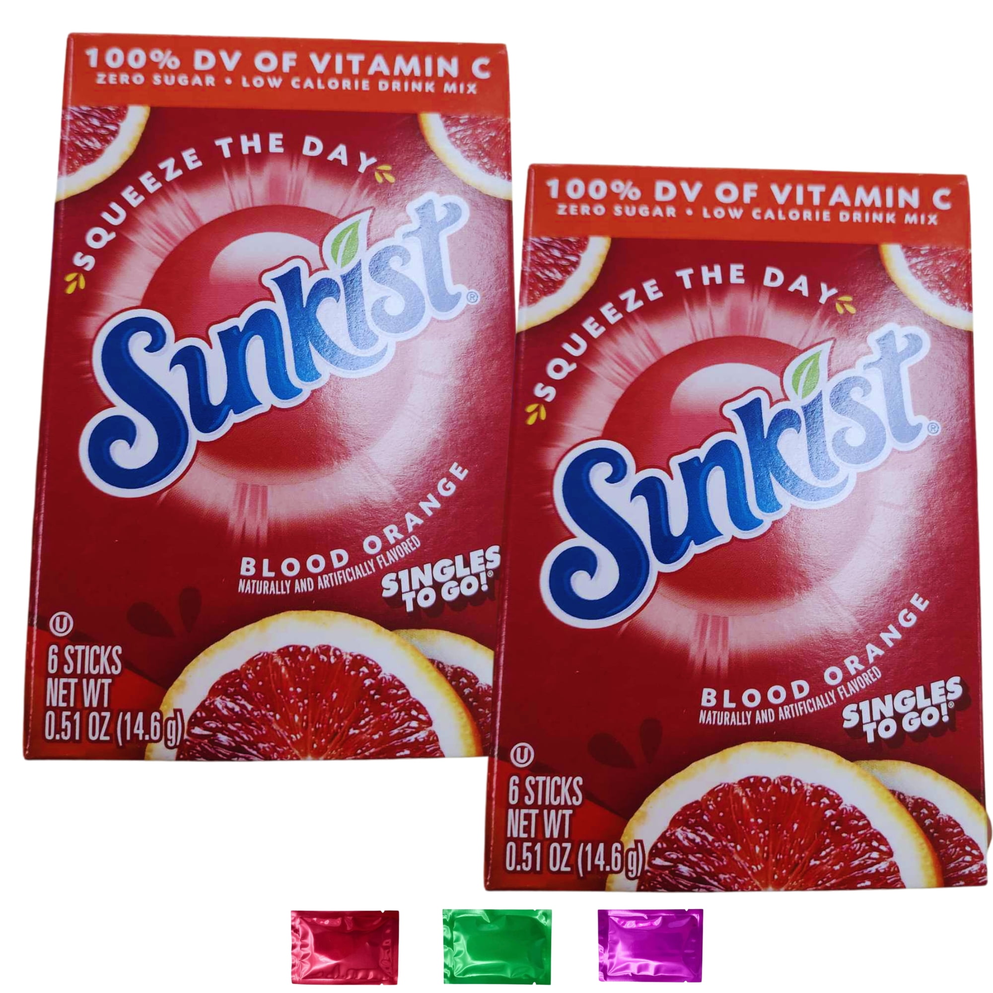 Sunkist Blood Orange Powdered Drink Mix, Zero Sugar Flavored Beverage ...