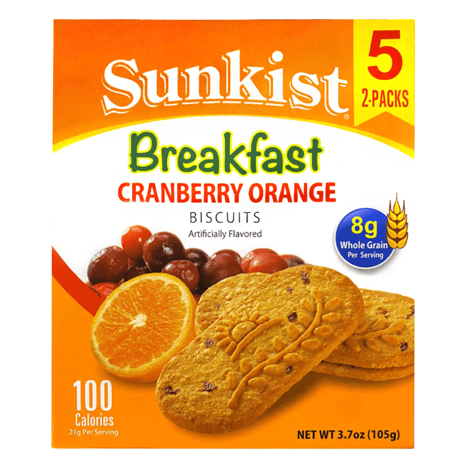 Sunkist Breakfast Biscuits Cranberry & Orange Flavor with Sweet and ...