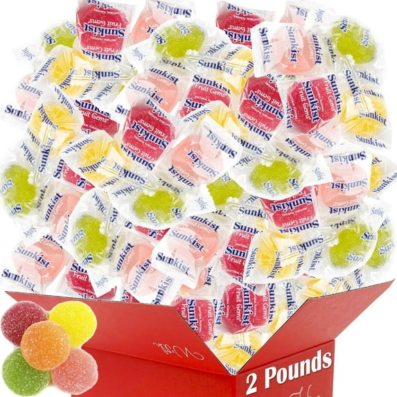 Sunkist Fruit Candy, Individually Wrapped Gems, Assorted Flavors ...