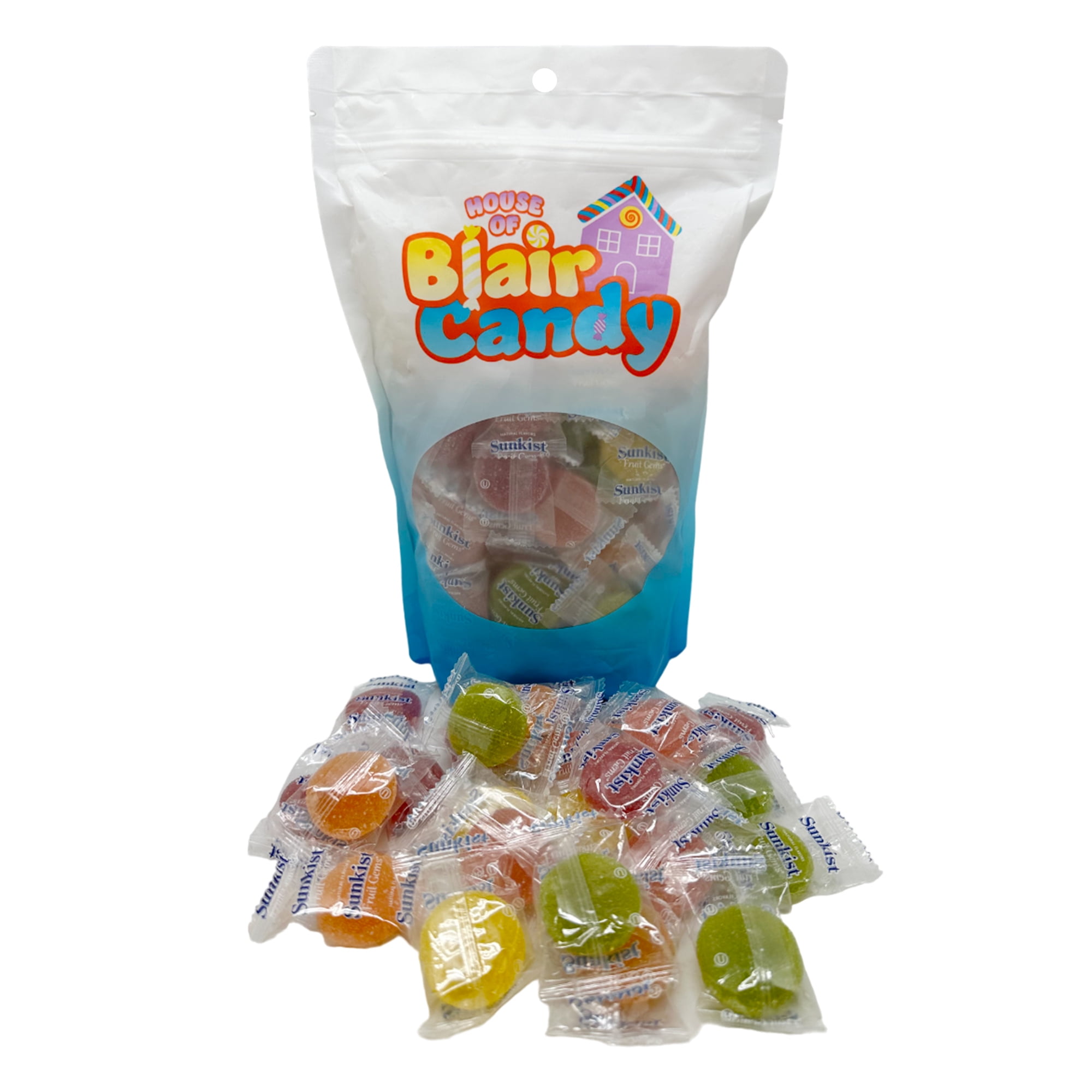 Sunkist Fruit Gems - 2 LB Resealable Stand Up Candy Bag - Sugar Coated ...