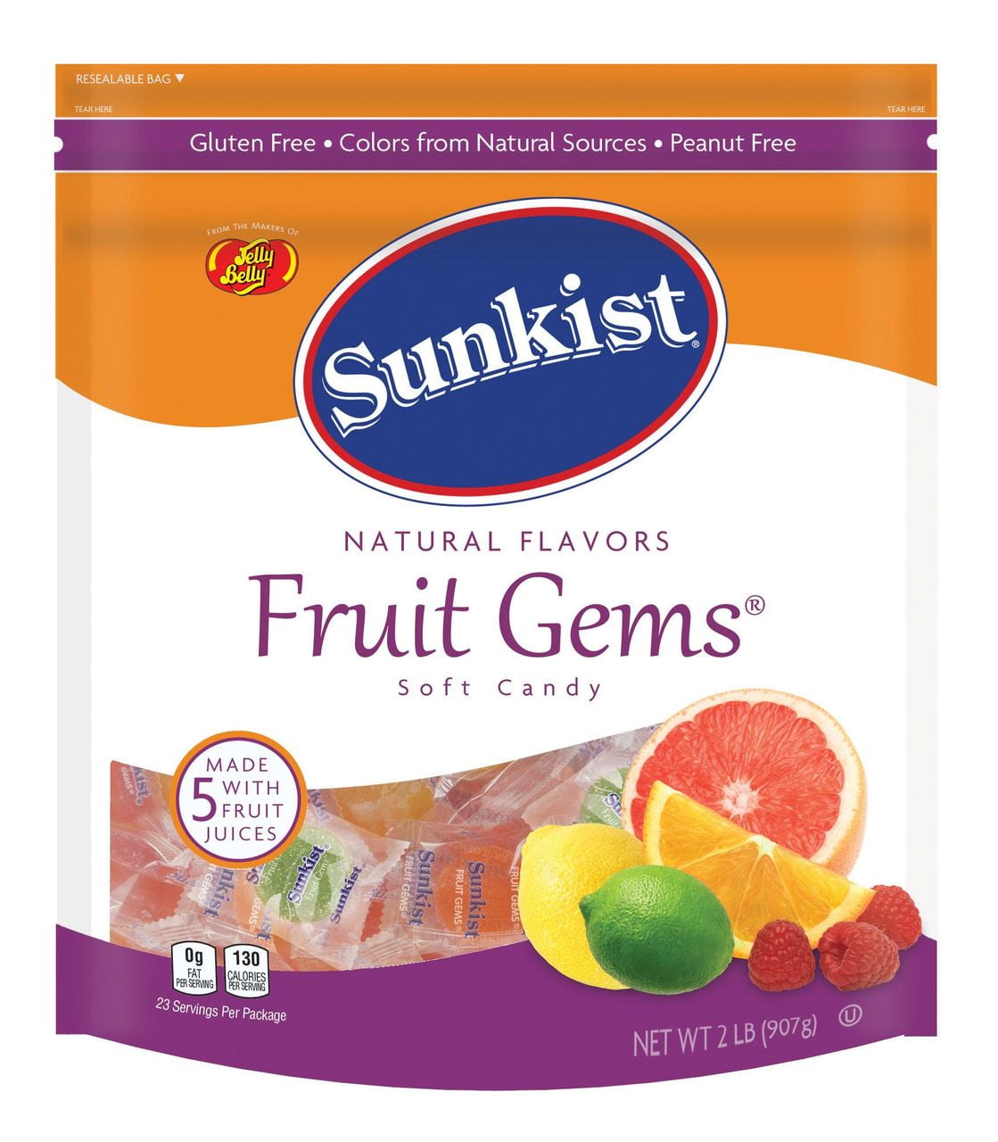Sunkist Fruit Gems: Grapefruit and Lemon Flavored Chewy Chews - 2 ...