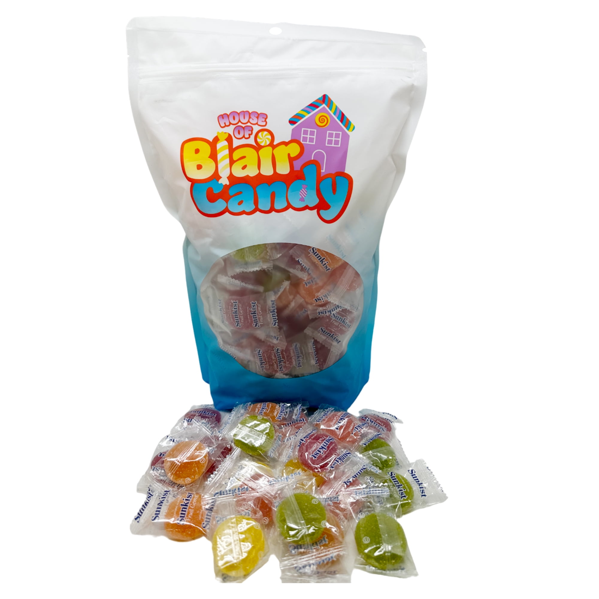 Sunkist Fruit Gems - 3 LB Resealable Stand Up Candy Bag - Sugar Coated ...