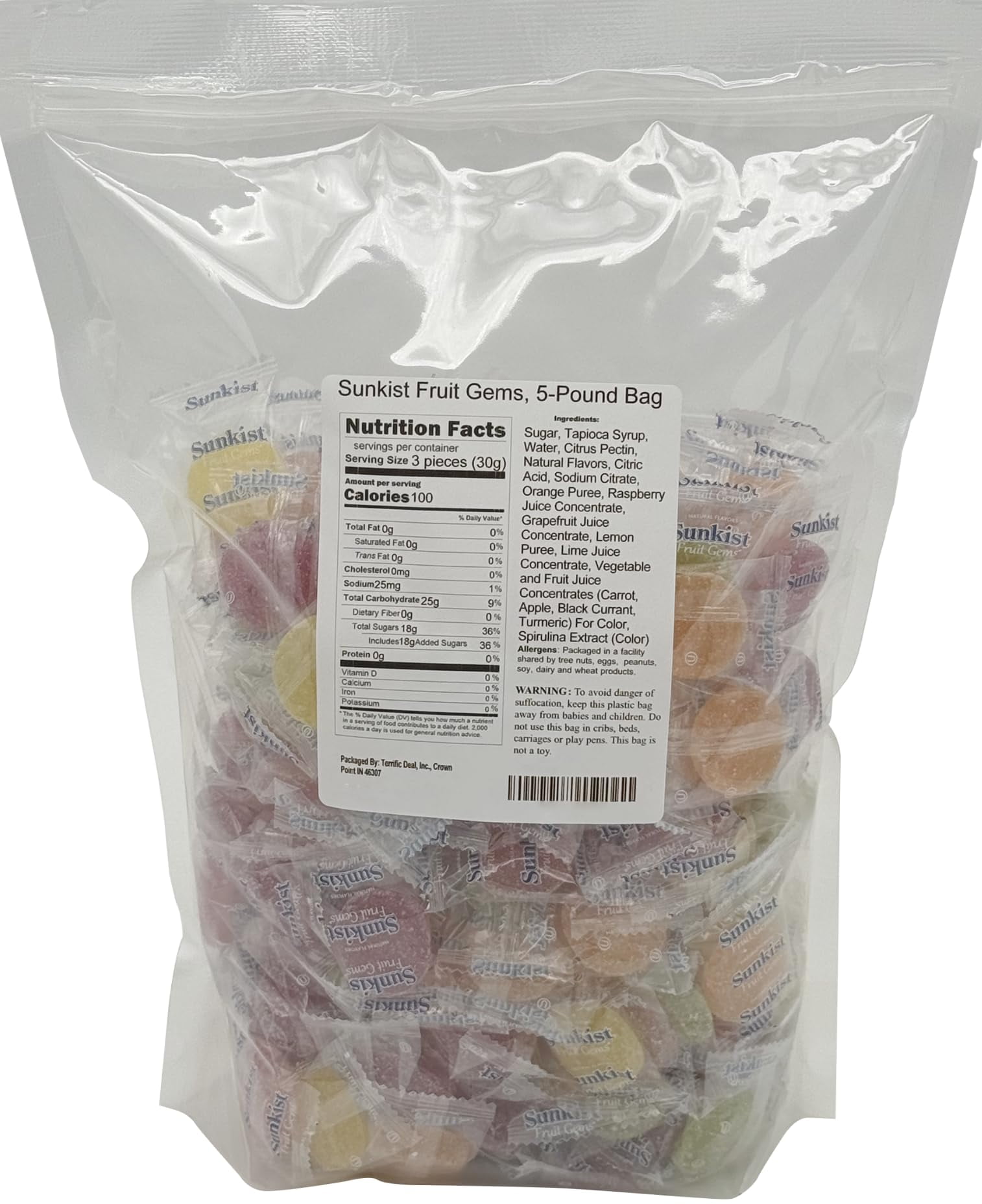 Sunkist Fruit Gems, 5-Pound KEF28 Bag - Walmart.com