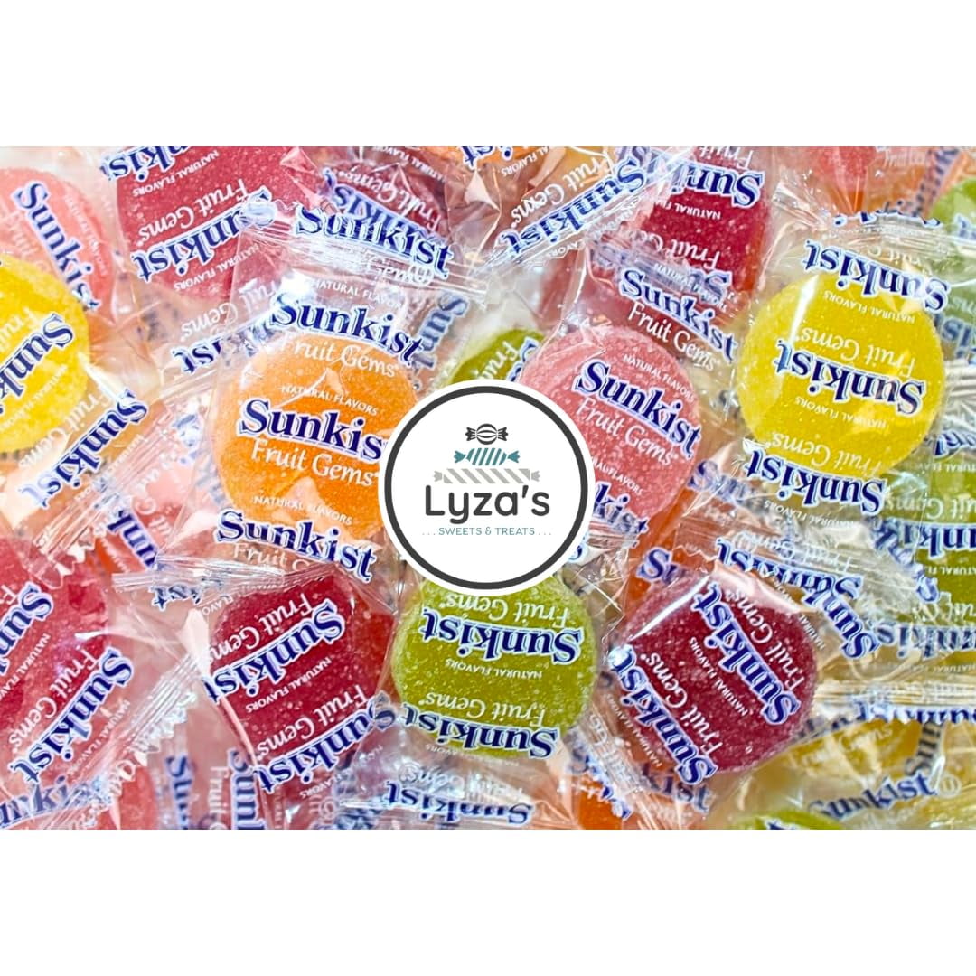 Lyza's Sweets & Treats Sunkist Fruit Gems, 2 lbs, Vegan, Assorted Fruit ...