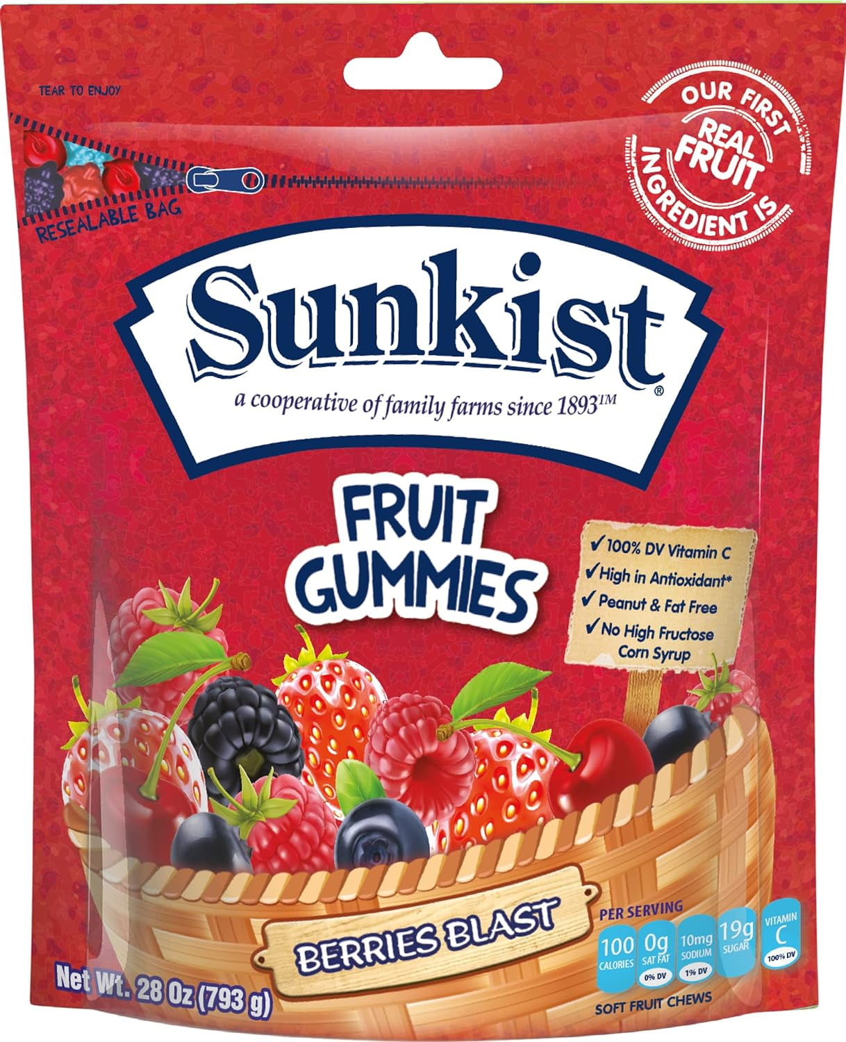 Sunkist Fruit Gummies Berries Blast - Walmart.com