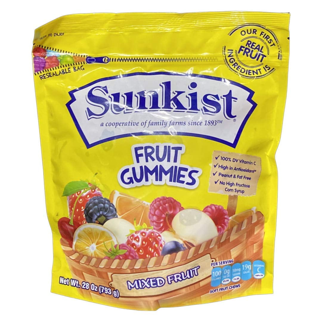 Sunkist Fruit Gummies Mixed Fruit HYZ01 - Walmart.com