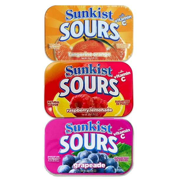 Sunkist Sours Variety Pack of 3 Flavors - Walmart Business Supplies