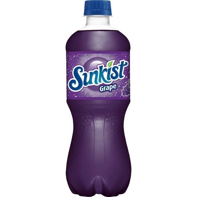 Sunkist Grape Soda, 20 Oz Bottle, Refreshing Sweet and Tangy Grape ...