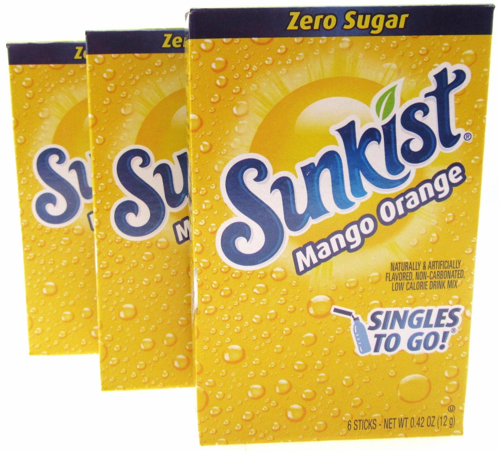 Sunkist Mango Orange Packets Zero Sugar Free Drink Mix 3 Boxes ...