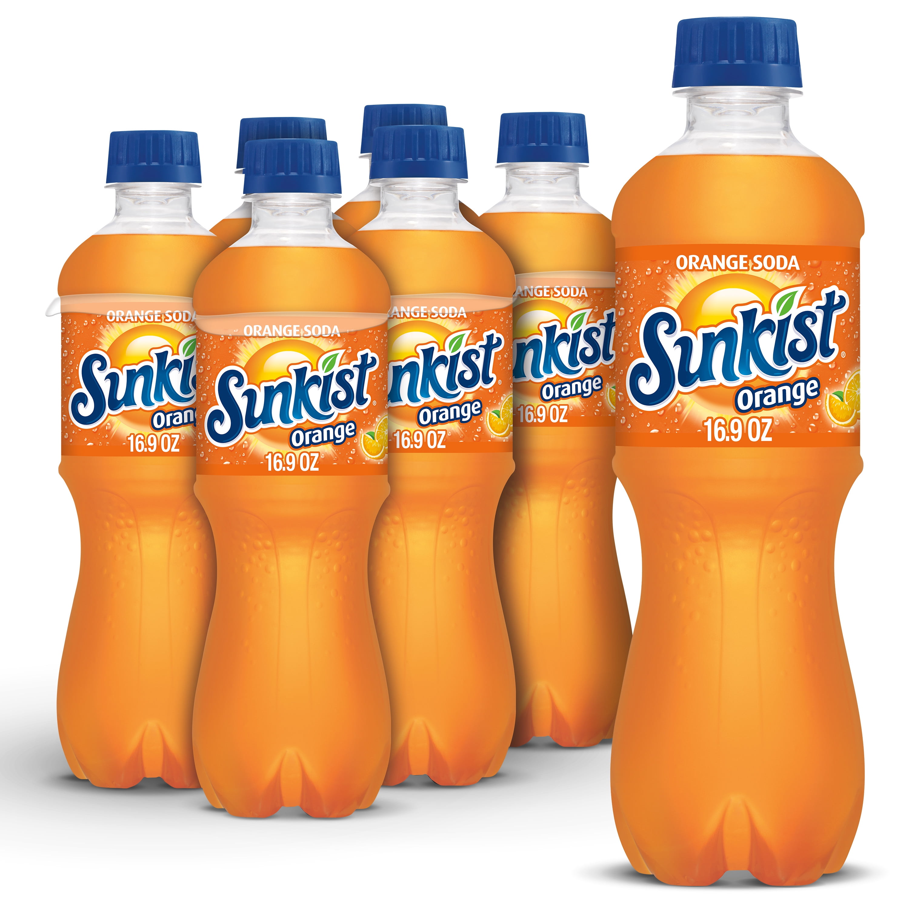 Sunkist Orange Soda Pop, 16.9 fl oz, 6 Pack Bottles - Walmart.com