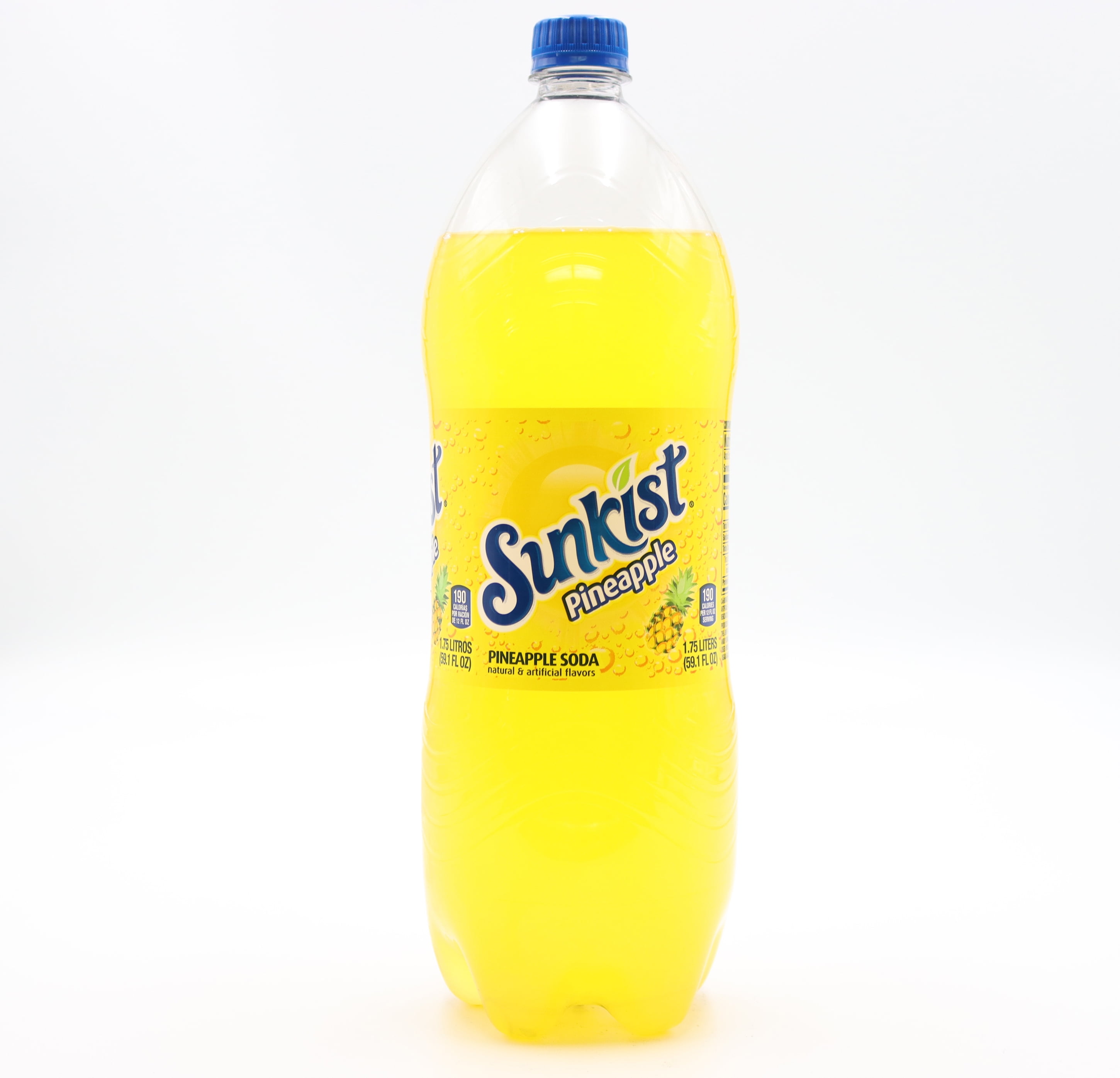 Sunkist Pineapple 1.75 Lt Bottle, 59.2 fl oz, Soft Drink, Allergens Not ...