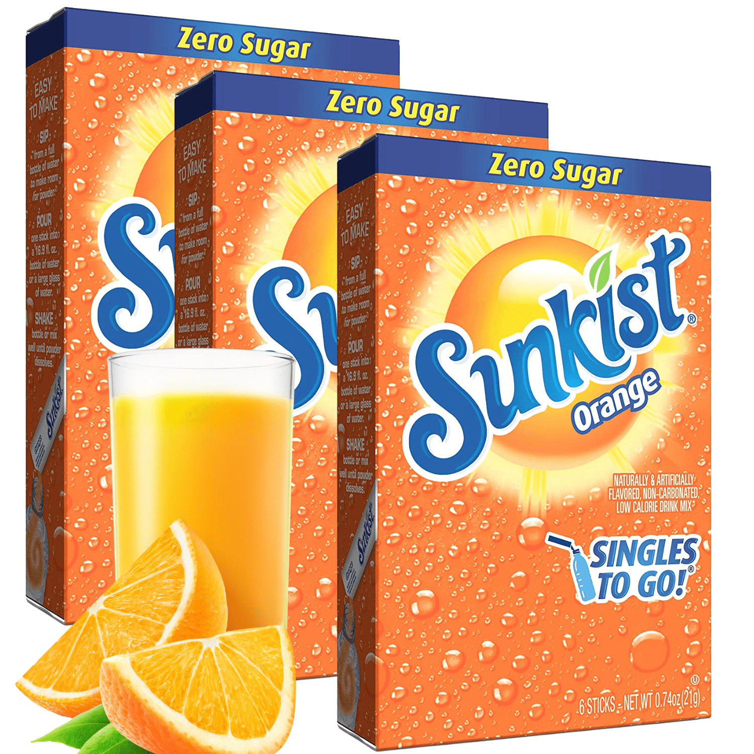 Sunkist Soda Orange Singles To Go, Zero Sugar, Flavorful Drink Mix ...